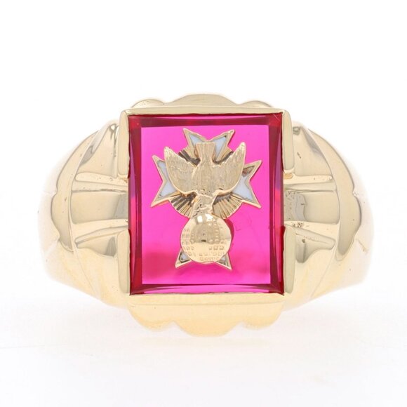 Accessories | Yellow Gold Knights Of Columbus Mens Fourth Degree Ring ...